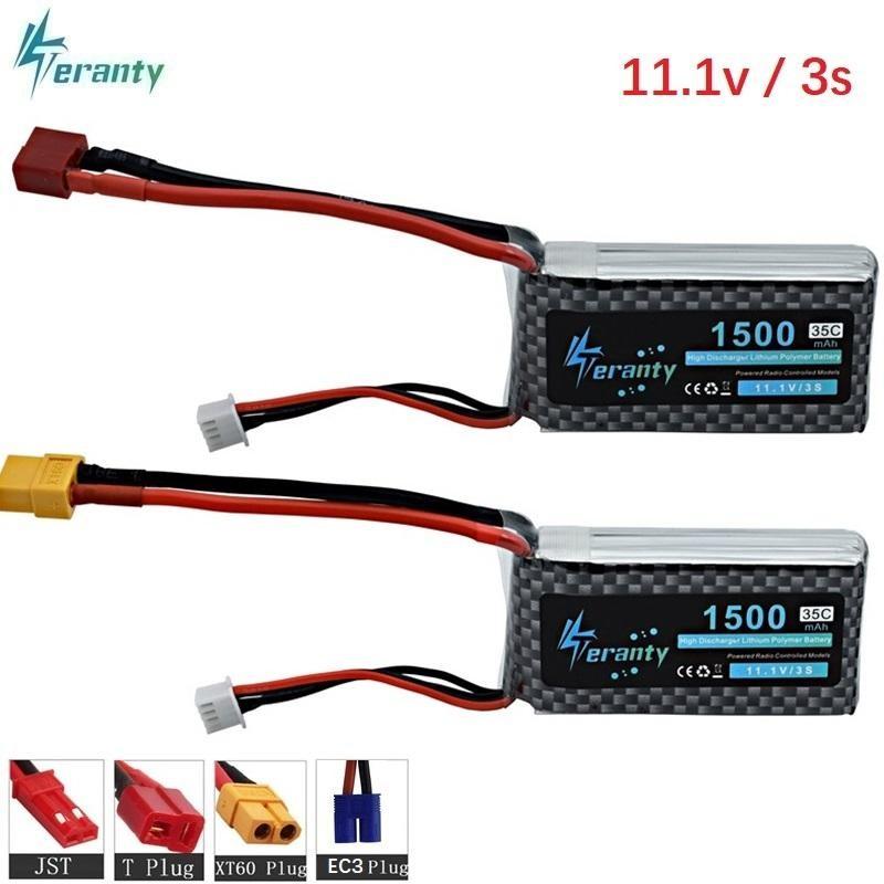 3S Lipo 11.1v 1500mAh 35C LiPo Battery T / XT60 / JST / EC3 kištukas RC automobiliui / lėktuvui ...