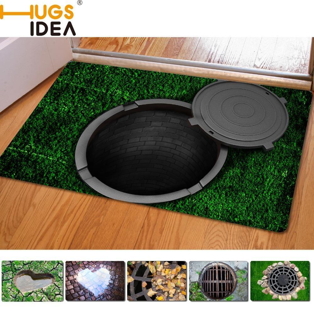 HUGSIDEA 40 * 60cm įėjimo kilimai juokingos gumos 3D gaudyklėmis ...